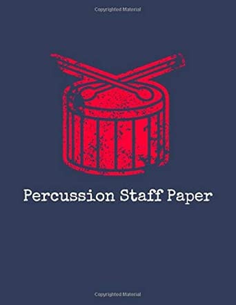 Percussion Staff Paper: Drumset Standard Manuscript Paper for ...