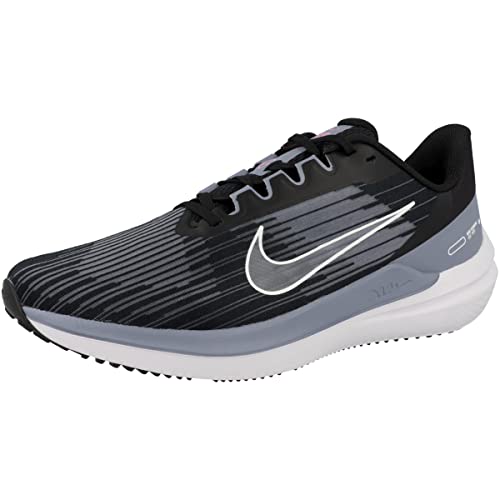 Nike Mens AIR Winflo 9 Black /White-Ashen Slate-Pink Spell Running Shoe ...