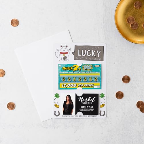 Amazon.com: Set of "I'm So Very Lucky to Have You As a Client" Scratch ...