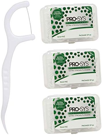 Amazon.com : PRO-SYS® Extra Strong Flossers with Flosser Pick - 150 ...