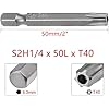 XMHF 10 Piece 50mm Long 1/4 Inch Hex Shank T40 Torx Head Magnetic Screw ...