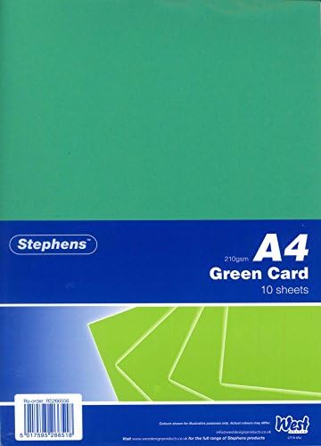 Stephens Coloured Card White A4 210gsm 25 Sheets, Great For Printing ...