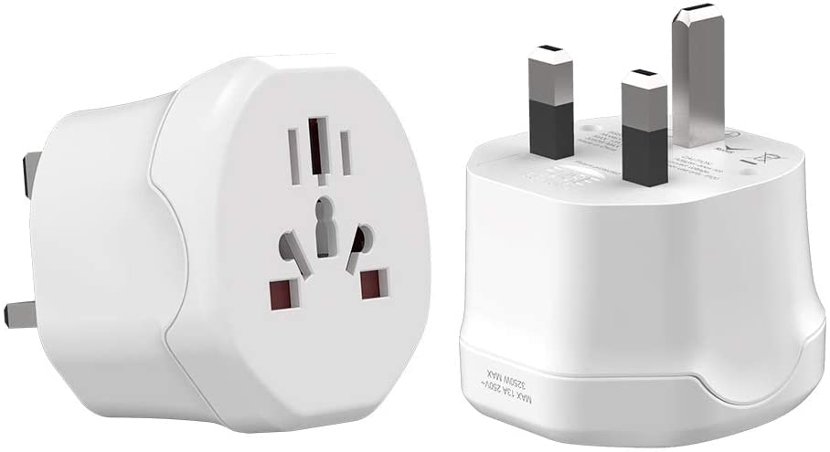 Buy BLUE OCEAN Travel Adapter With 10A Fuse, World To UAE UK KSA HK 3 ...