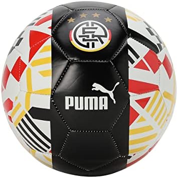 PUMA Unisex-Adult ftblCore Fan Ball, White-Black-Dandelion-Red, 5 ...