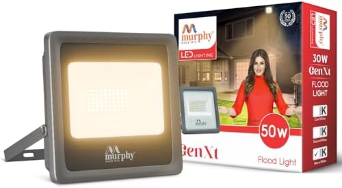 Murphy Genxt LED 50W LED Flood Light, IP65 Rated Outdoor Light Pack of ...