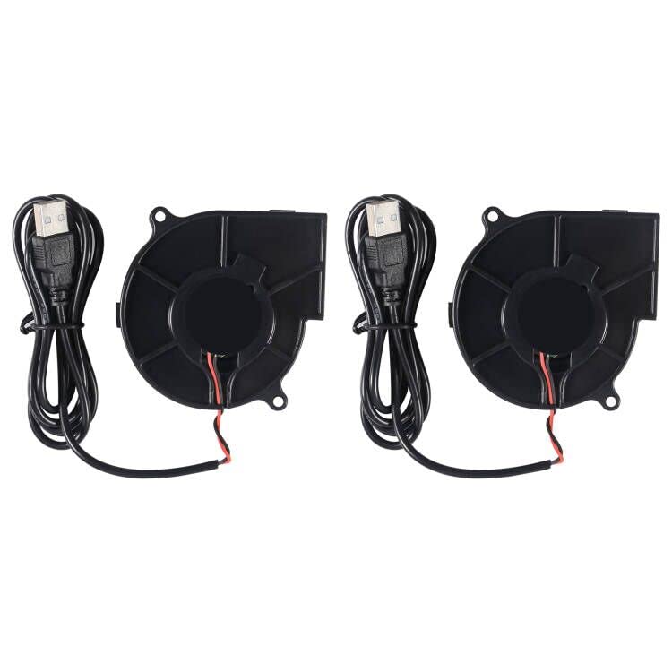 DORHEA 2Pcs 7530 Fan 75x30mm DC 5V 75mm x 30mm Brushless Cooling Fan ...