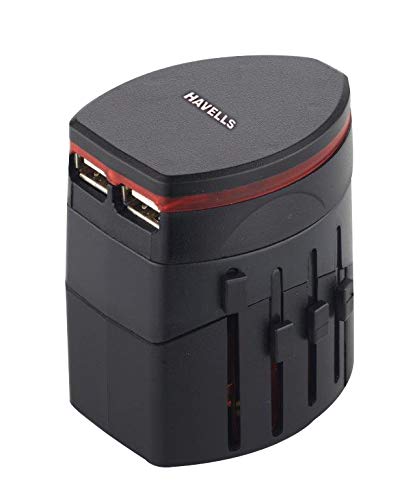 Havells Multiplug USB Charger 2.1 A, Black : Amazon.in: Electronics