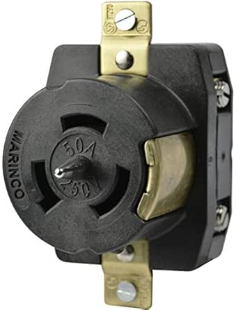 Marinco Power Products CS8269 50A 250V 2P3W Locking Receptacle : Amazon ...