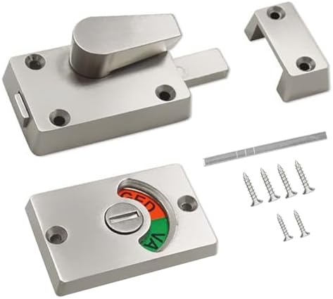 ULWSKY 1Pack Silver Latch Indicator,Bathroom Stall Door Latch,Privacy ...