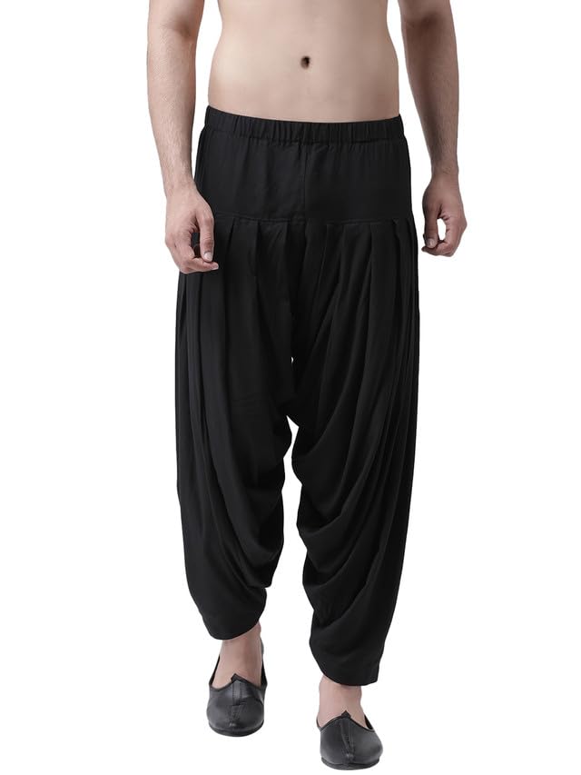 Buy KISAH Mens Patiala Pant – Solid Rayon Salwar Pant for Men ...