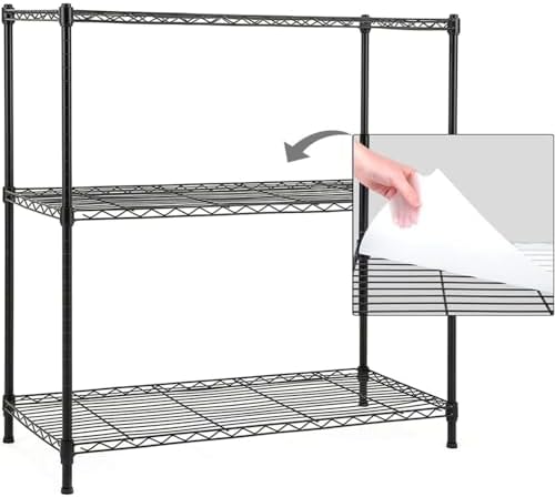 Amazon.com: EZPEAKS 2-Pack 3-Shelf Shelving Unit with 3-Shelf Liners ...