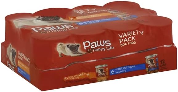 Topco Associates, Paws Premium Dog Food Canned Variety Pack, 12 Ounce ...