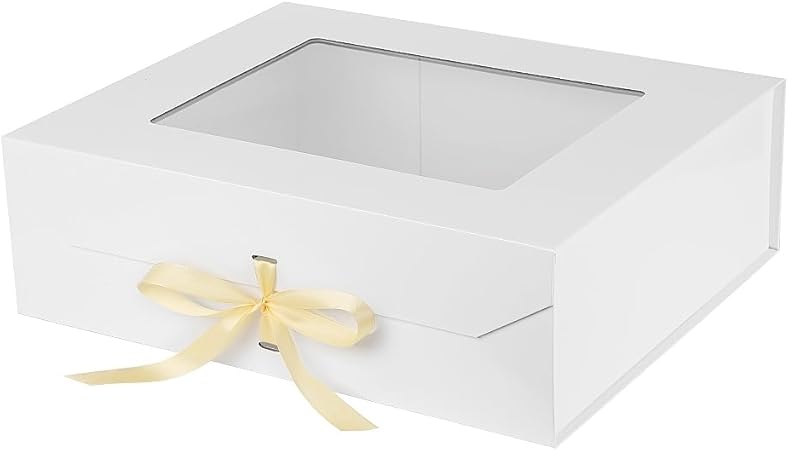 Amazon.com: PLINJOY Extra Large White Gift Box White for Presents with ...