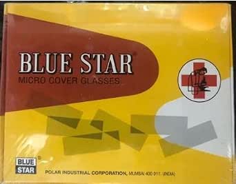 Micro Cover Glasses (Rectangular)- BLUE STAR (size 22mm x 50mm) 20 ...