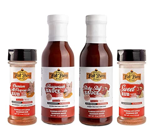 Fat Boy Top 4 Sauce & Rub Package – Perfect for Pork, Chicken, Beef ...