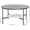 Artloge 2-Tier Round Tempered Glass Coffee Table: Modern Minimalist ...