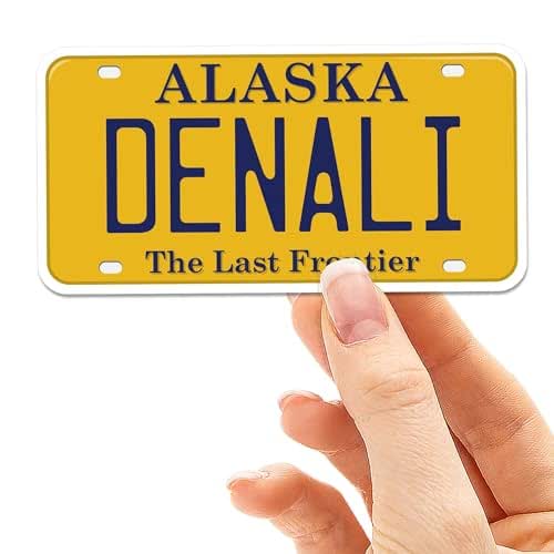 Amazon.com: Alaska License Plate Bumper Stickers, Choose Your AK City ...