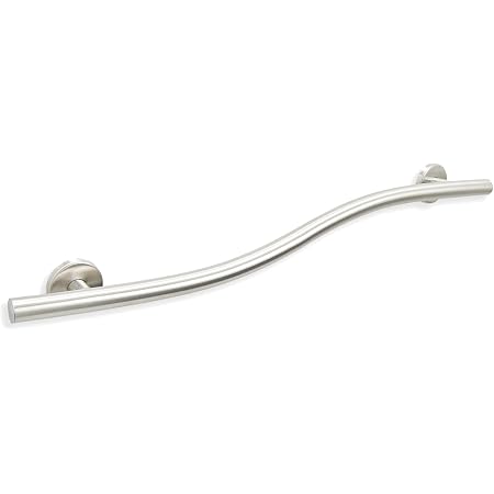 Amazon.com: Wave Grab Bar - Brushed Finish/Curved ADA Bathroom Safety ...