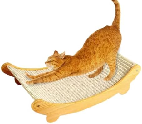 Cat Scratcher, Natural Sisal Cat Scratching Board Curved Shape Cat ...