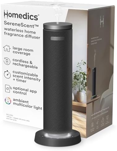 Amazon.com: Homedics SereneScent Fabric Rechargeable Waterless Diffuser ...