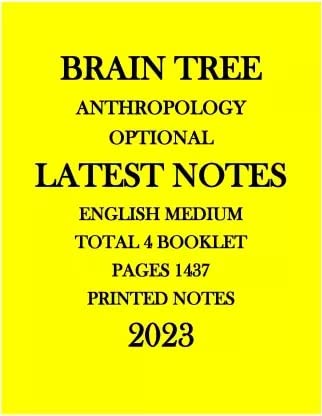 Buy Brain Tree Anthropology Optional Notes 2023 English Medium (PAPER ...