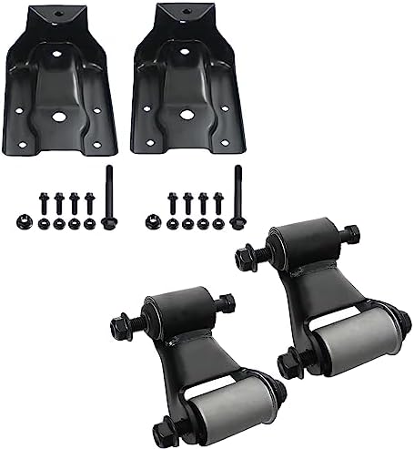 Amazon.com: 7BLACKSMITHS Rear Leaf Spring Hanger Set Compatible with ...