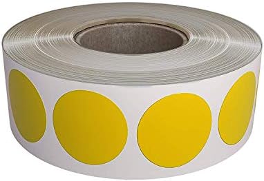 Royal Green Yellow Sticky Dots for Color Coding on Rolls 19mm Permanent ...