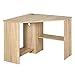 Amazon.com: HOMCOM Corner Computer Desk with Storage Shelf, Writing ...