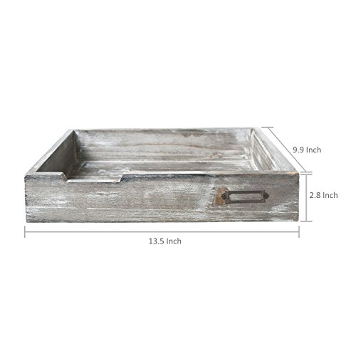 MyGift Vintage Graywashed Wood Letter Tray, Office Desktop - Want It All