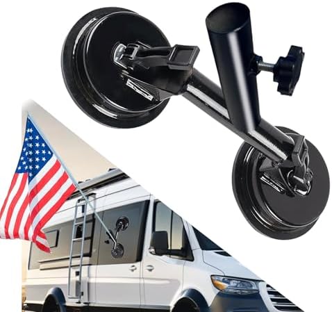 Amazon.com: RVLock ANKR Quick Flag Mount for RVs, Suction Cup Flagpole ...