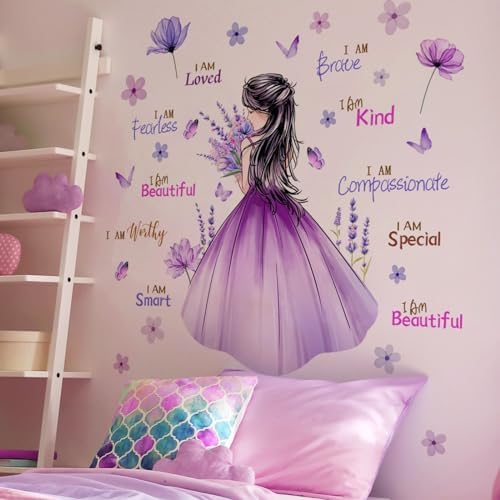 OOTSR Ballet Girls Wall Decals, Inspirational Girl Home Decor Wall ...