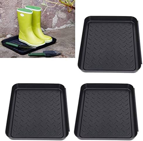 Glomora Multi-Purpose Boot Trays,Set of 2 Black All Weather Heavy Duty ...