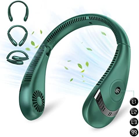 HELLOLAND Portable Neck Fan USB Rechargeable Hanging Neck Fans 5000mAh ...