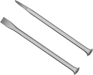 Leefasy Set of 2 Stone Carving Chisel Masonry Chisel Carbon Steel with ...