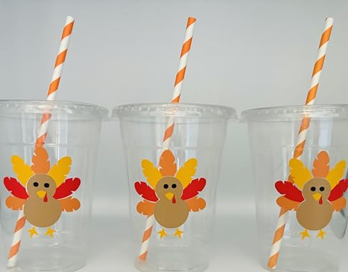 Amazon.com: 12 Thanksgiving party cups, Turkey Party Cups, Thanksgiving ...