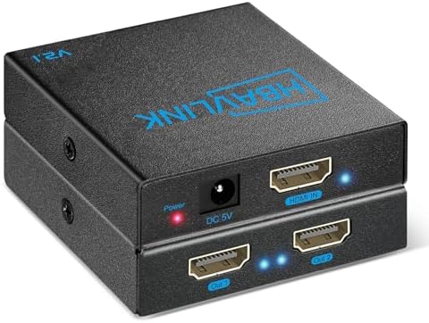 Amazon.com: HBAVLINK HDMI Splitter 1 in 2 Out 60Hz - HDCP Bypass 2.3, HDR, Dolby/DTS 5.1/7.1 ...