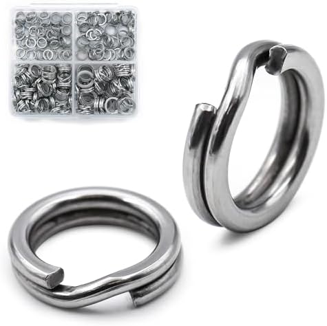Amazon.com: FishTrip Split Rings Fishing 200Pcs Stainless Steel Heavy ...