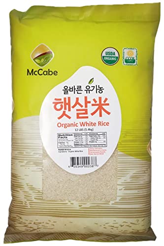 Amazon.com : McCabe Organic White Rice, 12-Pound, USDA Certified ...