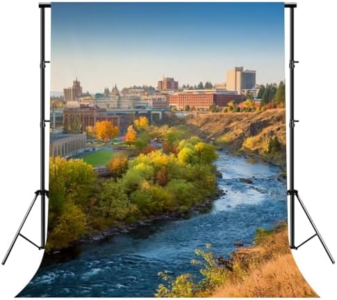 Amazon.com : Photography Backdrops Downtown Spokane Skyline Spokane ...