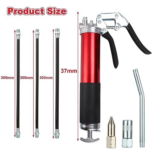 ZOFUN Professional Grease Gun Set, 380mm 7000 PSI Grease Gun with ...