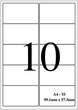 True-Ally A4 Size White Self Adhesive Label/Sticker for Printer (Inkjet ...