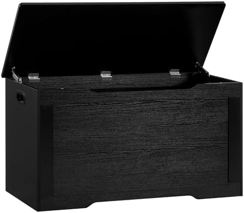 WEENFON 39.4'' Storage Chest, Toy Chest with 2 Safety Hinges, Lift Top ...