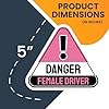 Amazon.com: Magnet Me Up Danger Female Driver Magnet Decal, Pink and ...