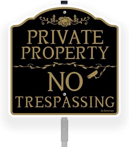 Amazon.com : YHAIATTA Large (2 Pack) No Trespassing Signs Private ...