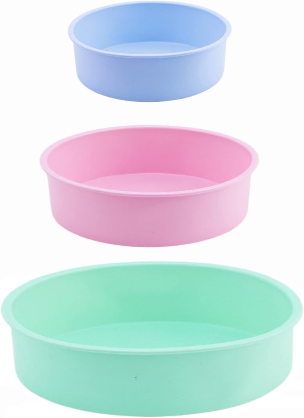 Amazon.com: Dwwffer Silicone Round Cake Mold,3 Pack Round Silicone Cake ...