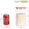 Amazon.com: Glass Rice Storage Containers, 60 FL OZ (1800ml) Kitchen ...