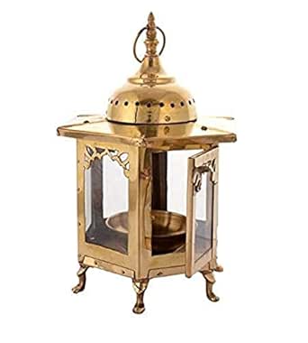 Buy Rewari Handicrafts Brass Handcrafted Decorative Akhand Diya Crystal ...
