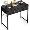Amazon.com: Casaottima 32 Inch Small Office Computer Desk with 2 ...