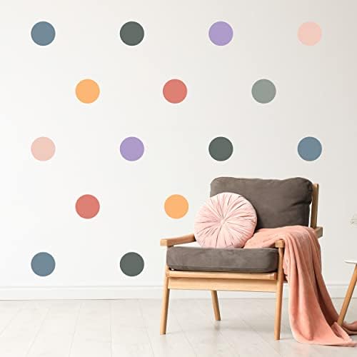 Amazon.com: Colorful Polka Dots Wall Decals Boho Rainbow Wall Stickers ...