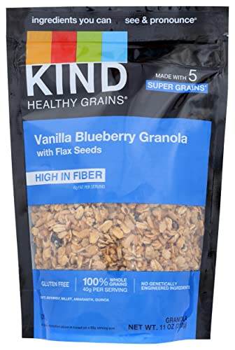 Kind Bar Healthy Grains Clusters: Vanilla Blueberry with Flax Seeds; 11 ...